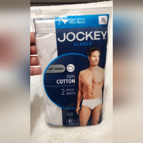 Jockey | Underwear & Socks | Jockey Elance Mens White Cotton Briefs ...